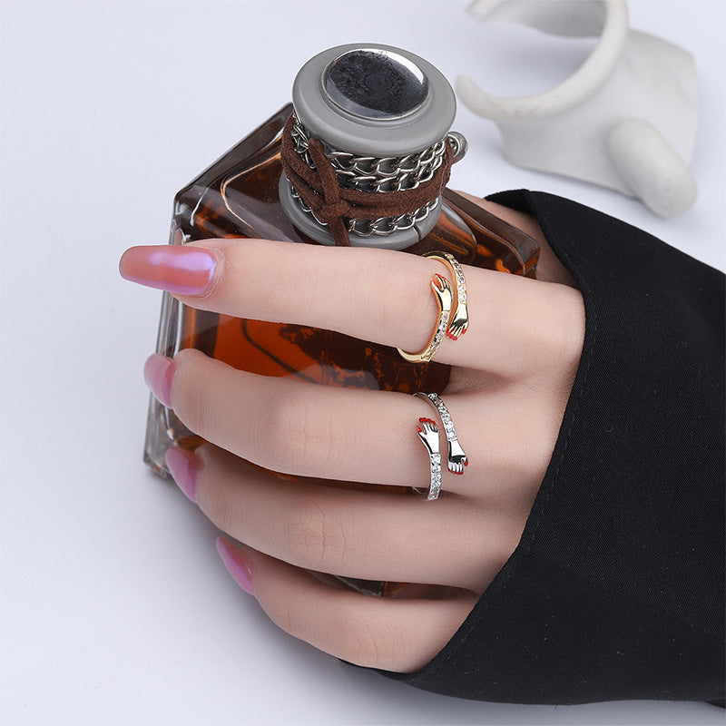 Diamanten knuffel ring – dappetulp